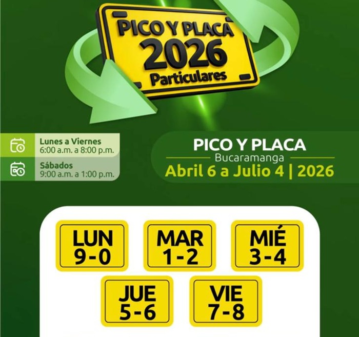 Así aplica el pico y placa metropolitano este lunes: 1 y 2 - Ciudad Florida